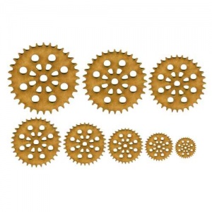 Wooden Steampunk Cog Shape Style 9